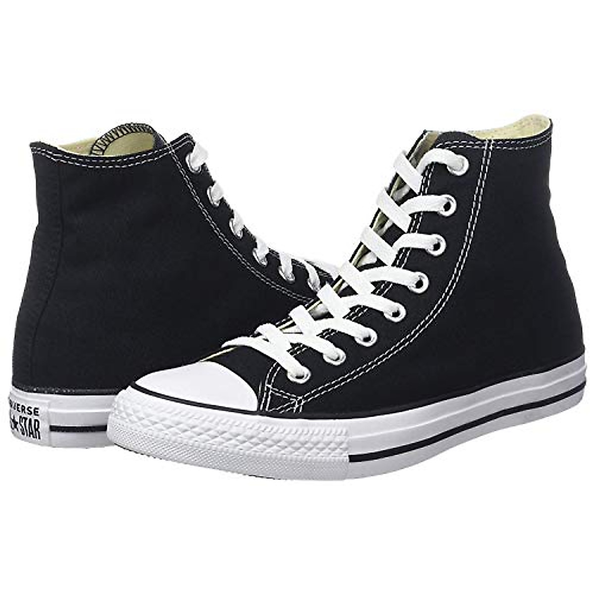 Converse M9160- Chuck Taylor All Star High Top Unisex Black White Sneakers, 10.5