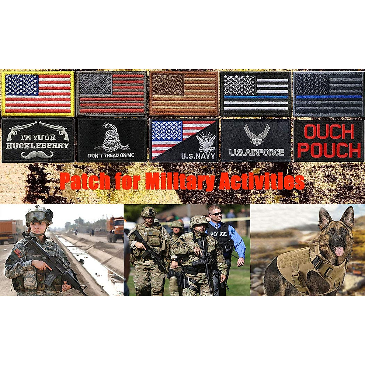 2 Pieces America Flag/Air Patch, Tactical USA Air Patches, US American Air Flag Hook and Loop Embroidered Patch for Hat, Backpack, Jacket, Jeans, Veteran Clothes