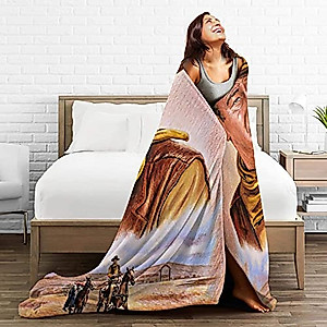 Attacoco John Wayne Gifts Merchandise Cozy Throw Blankets Hug Sleep Big Blanket Suitable for Sofa, Living Room, Bedroom, Double Bed, 60"x50"