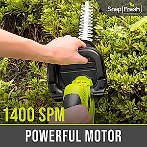 Cordless Hedge Trimmer - SnapFresh 20V Electric Hedge Trimmer 22" Dual-Action Blade, Grass Trimmer with 2.0Ah Battery and Charger, Bush Trimmer, Shrub Trimmer
