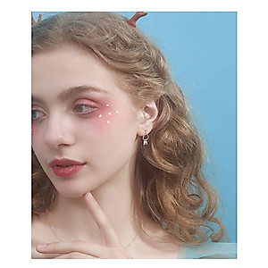 Sterling Silver Fish Hook Earrings for Women Girls 925 Dangle Stud Tiny Cute 3 Fishes Fishing Tassel Drop Hypoallergenic Micro Black CZ Eye Dainty Funny Jewelry Gifts