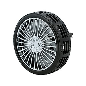 DEGEOBERLIN Car Fan USB Powered Fans Cooling Air Fan With Coloured Light Clip 360°Adjustable Vehicle Fan Portable Fan for Car Truck SUV RV Auto (Black)