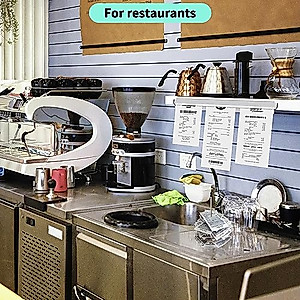 Gtouse 6PCS Restaurant Ticket Holder Set, Including 3 Aluminum Slide Check Racks and 3 Stainless Steel Ticket Stabber Receipt Holder Spike, Desk Receipt Holder for Cafes Kitchen (Silver, 16 Inch)