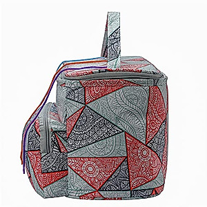 HEXILIN Empty Knitting Yarn Storage Case Carrying Knitting Needles Crochet Hooks Sewing Accessories Bag (Blue, One Size)