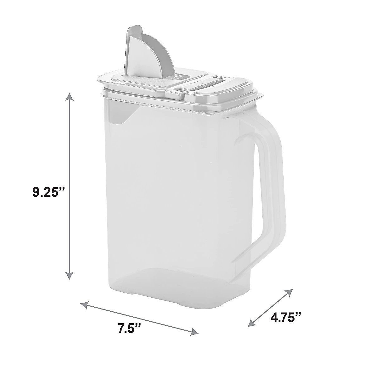Buddeez Flour and Sugar Container - 4 Quart All Purpose Kitchen Organization and Storage Unit, Dry Storage Container For Kitchen, Large Food Storage Container for Organizing Your Pantry (White Lid)