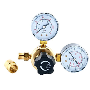 YaeTek Argon CO2 Regulators Gauges Gas Welding Regulator CGA580 Mig Tig Weld 0-4500PSI / 0-10BAR