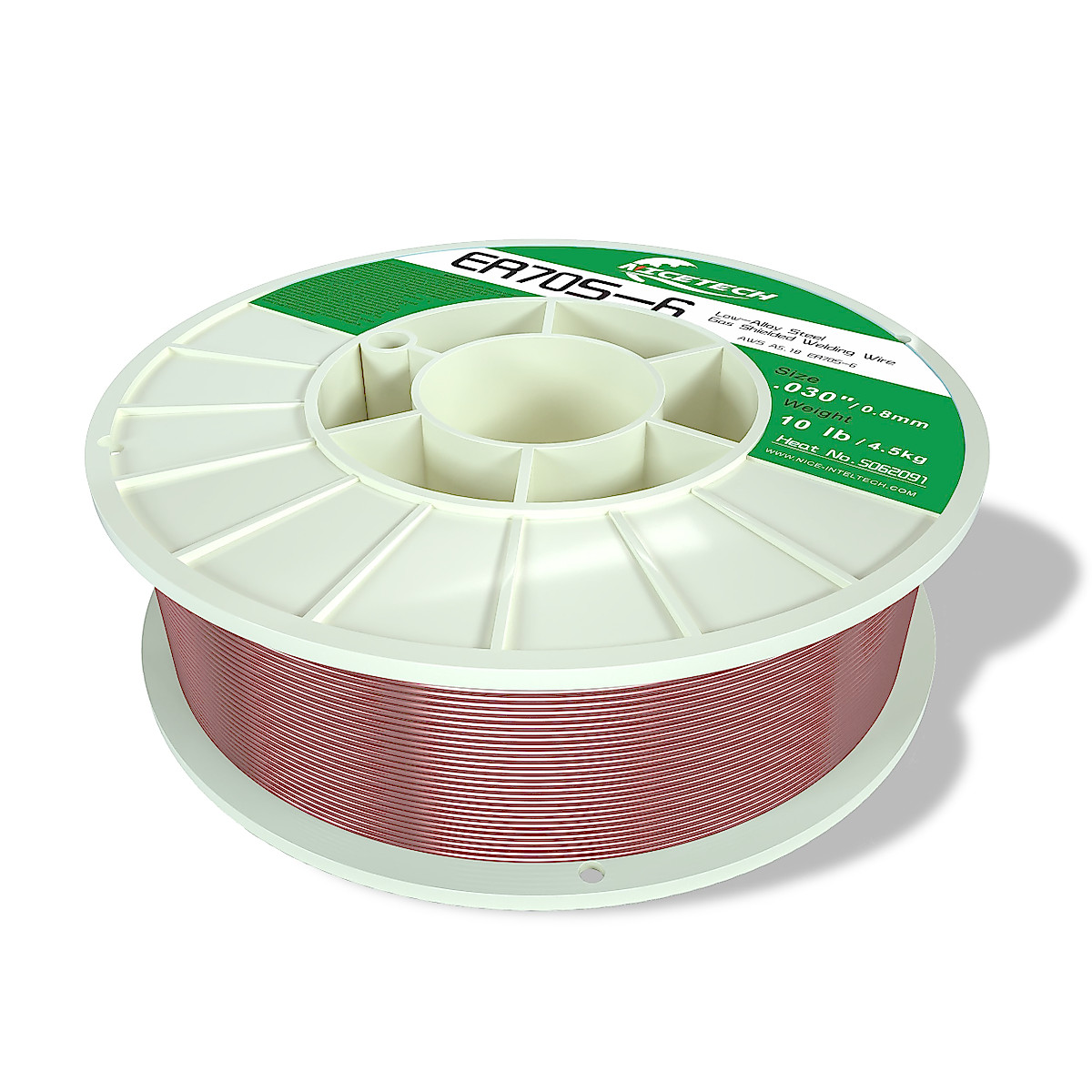 NICETECH, MIG Solid Welding Wire, Carbon Steel, ER70S-6 .030-Diameter, 10 Pounds Spool, Package of 1