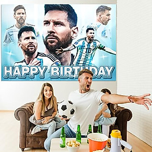 Soccer Birthday Party Decorations Football Banner Soccer Theme Birthday Party Decorations for Boys Indoor Outdoor Soccer Birthday Party Supplies, 59.1 x 39.4 inches
