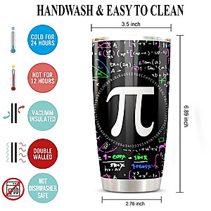 CHICKOR Math Teacher Gift - Male Teacher Appreciation Gifts - Funny Math Teacher Tumbler 20 Oz For Men - Math Mug - Unique Gifts Ideas For New Teachers, Women, Math Lovers, Assistant From Student