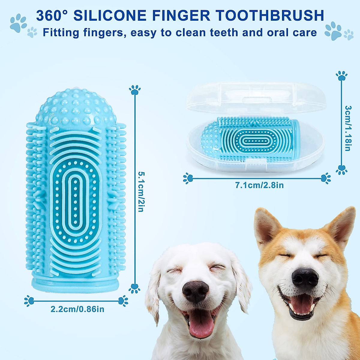 LDIIDII Dog Toothbrush Dog Tooth Brushing Kit 4Pack Dog Finger Toothbrush for Dog Teeth Cleaning&Dog Dental Care,Cat Toothbrush Dog Tooth Brush Puppy Toothbrush Pet Toothbrush