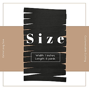 Dreamlover Elastic Band for Wig, Wig Band for Laying Edges, Lace Melting Band, Black Elastic Band for Sewing, 1 Inch x 6 Yard