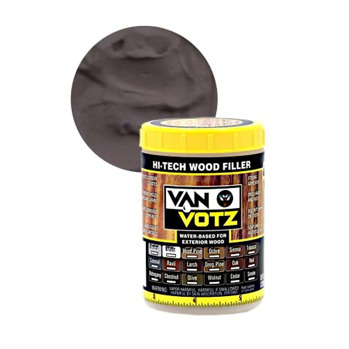 VAN VOTZ Hi-Tech Wood Filler for Exterior Wood in Colors (Cedar), Half-Pint/500g