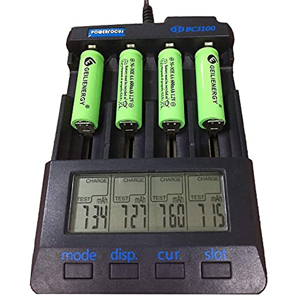 OXWINOU AA Ni-MH 600mAh 1.2V Rechargeable Battery for Outdoor Solar Lights,Garden Lights, Remotes, Mice (Green 4 PCS)