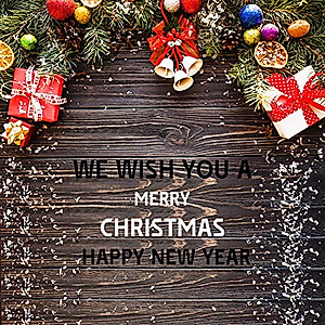 BANNER BUZZ MAKE IT VISIBLE We Wish You Merry Christmas Banner, Heavy Duty 11 Oz Vinyl, Holiday Christmas Party Decor Banner Sign with Metal Grommets & Hemmed Edges, Perfect for Indoor Outdoor Decor (4' X 1.5')