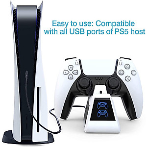 axGear PS5 Controller Charger for Playstation 5 DualSense Fast Charging