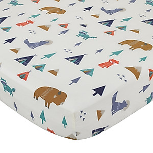 CARTERS Aztec 4 Piece Toddler Bedding Set, Navy, Cream, Orange, Beige