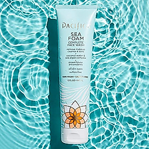 Pacifica Beauty Complete Face Wash, Gentle Daily Facial Cleanser for All Skin Types, Removes Makeup, Oil & Dirt, Sea Foam, 5 oz, 2 Pack