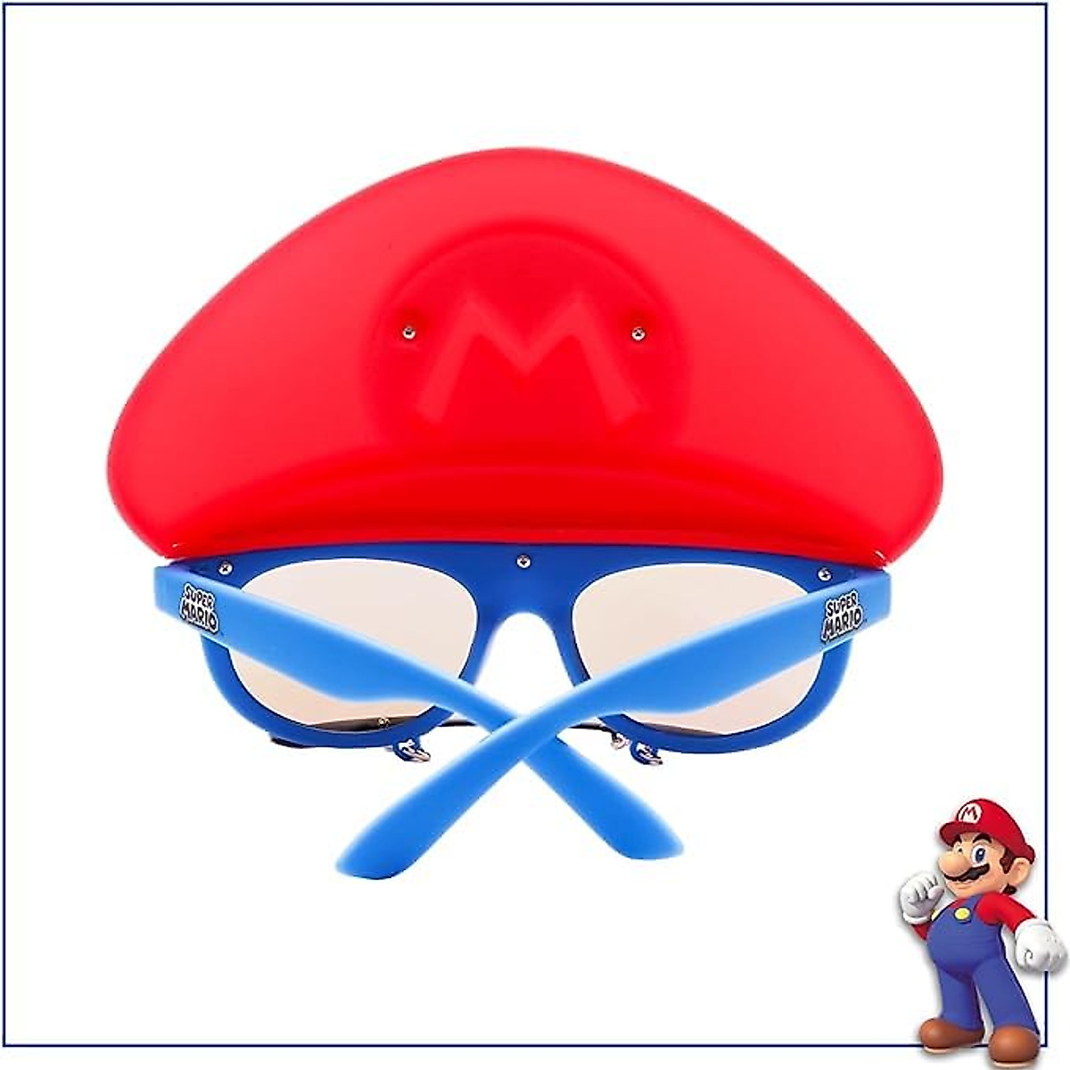 Sun-Staches Nintendo Official Mario Sunglasses, UV400 Costume Accessory, Red Mask One Size Fits Most