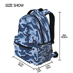 YoCosy Camo Camouflage Military Pattern School Backpack for Teen Girls Boys Lightweight Student Backpack Travel Bookbag Laptop Casual Daypack