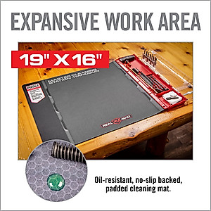 Real Avid Handgun Cleaning Kit & Gun Mat For Pistol Cleaning - "19x16" Includes Gun Cleaning Mat, Cleaning Rod, Jags, Bore Brushes, Patches & Scrapers for Gun Cleaning