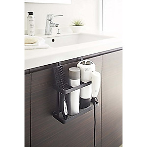 Yamazaki Home Haircare Appliances Holder | Steel | Hair Care, One Size, Black