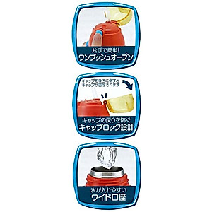 Skater SSPV4_494567 Children's Water Bottle, One Push Straw Bottle, Stainless Steel, 12.8 fl oz (380 ml), Ghibli My Neighbor Totoro, Light Color, Diameter 2.8 x Height 8.1 inches (72 x 206 mm), 3D