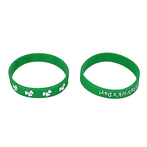 St. Patrick's Day 9pcs Costume Set, Irish Lucky Green Bow Necklace Glass Tattoo Sticker Rubby Wristbands, Carnival Hololiday Accessory Decorations