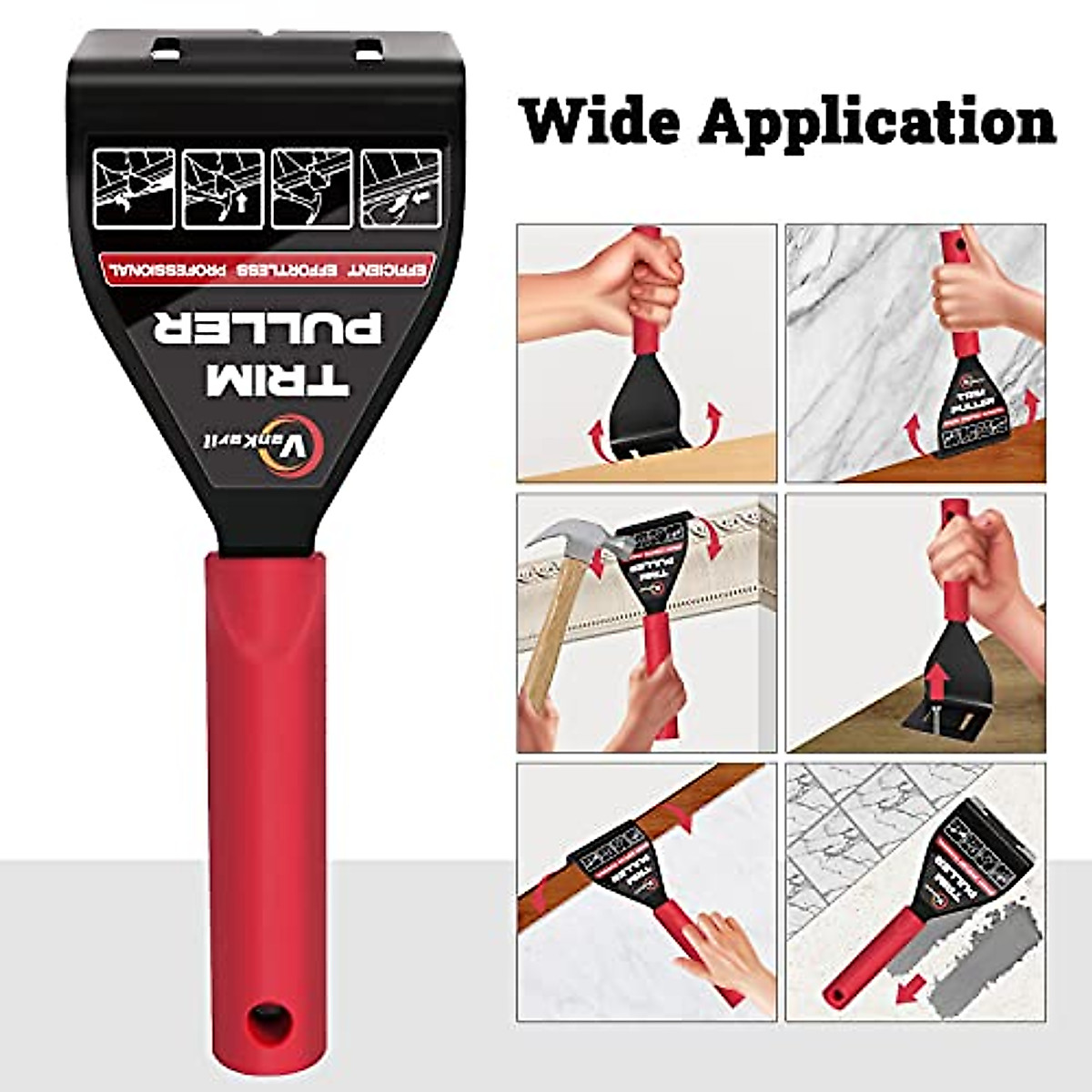 Trim Puller Tool for Baseboard, Trim Removal Tool and Baseboard Removal Tool, Trim Puller Tool for Baseboard & Molding Removal Tool, Flooring Tools for Removing Baseboard, Molding and Decorative Panel