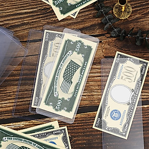 Bill Clear Holders Currency PVC Holder Transparent Bill Sleeves Currency Bill Display Holder for Regular Bills Protector Case Supplies, 6.9 x 2.95 Inch (10)