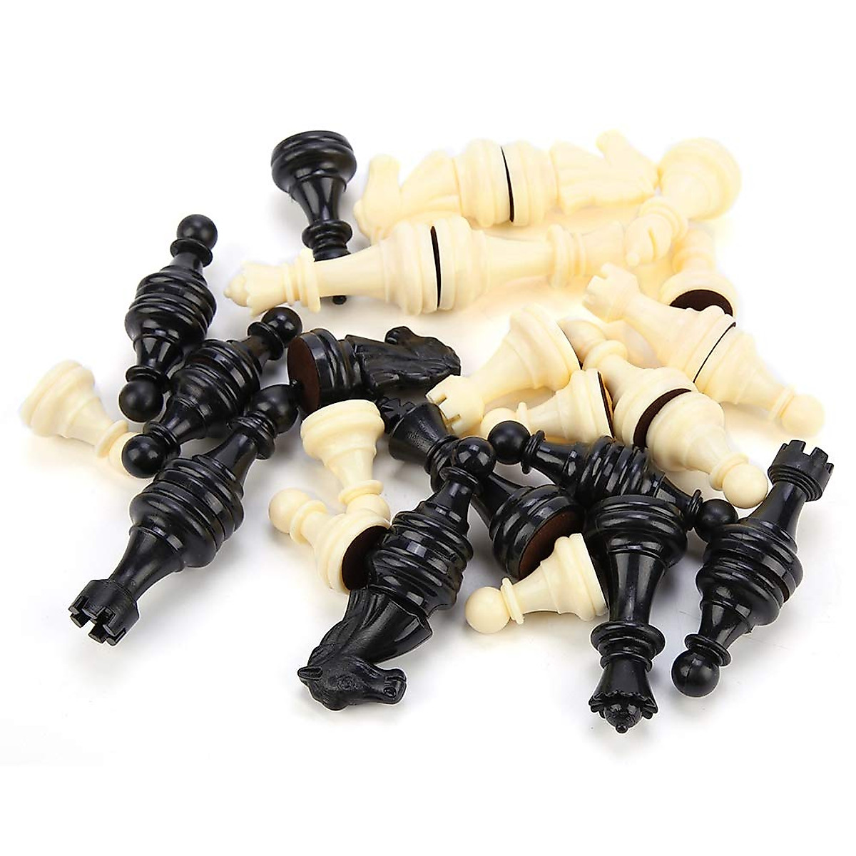 Chess Pieces, 32Pcs Plastic Magnetic Chess Game Pawns Figurine Pieces for Missing Piece Replacement