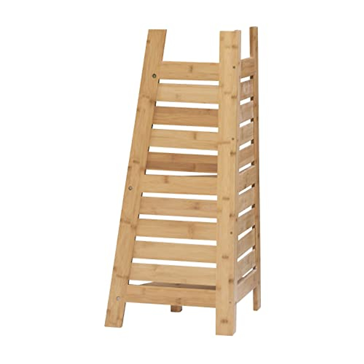 Linon Amzn0326 Finn Bamboo Bathroom Corner Shelf, Brown