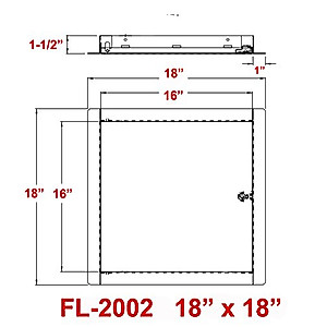 Mophorn Steel Access, 18 Inch x 18 Inch, Single Door