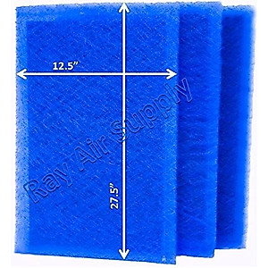 RAYAIR SUPPLY 14x30 MicroPower Guard Air Cleaner Replacement Filter Pads (3 Pack) Blue
