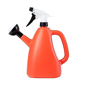 KELINFONG Water Buckets for Plants Gardening Home Use Watering Cans Spray Bottle Dual Use Water Bottle Sprayer Multifunctional Practical Garden Tools (Red, One Size)