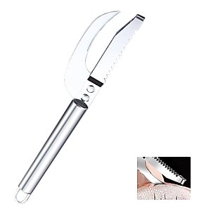 ZLMC Stainless Steel Fish Maw Knife, Multifunction Fish Scale Knife fish scale remover Household Kitchen Fish Scale Tool