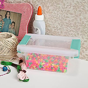 Sterilite Plastic Miniature Clip Storage Box Container with Latching Lid for Home, Office, Workspace, and Utility Space Organization, 12 Pack