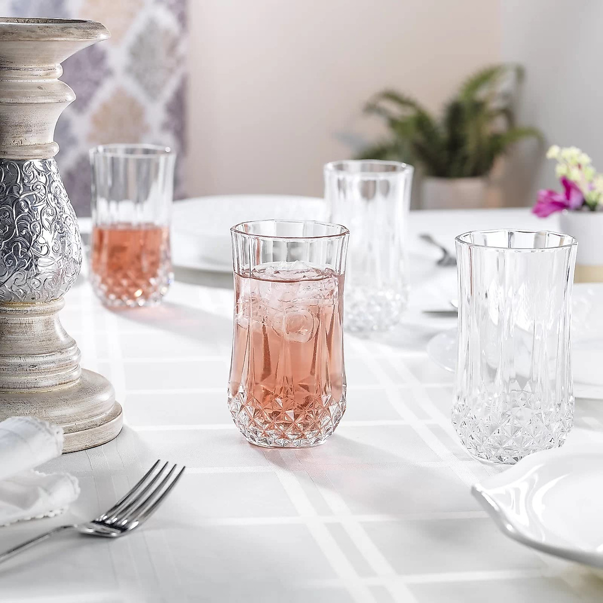 Cristal D'Arques Longchamp Highball Tumbler, 360ML, Set Of 6