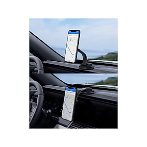 Car Phone Holder for Car 360 Degrees, Phone Mount HD C49, Gray (Black)