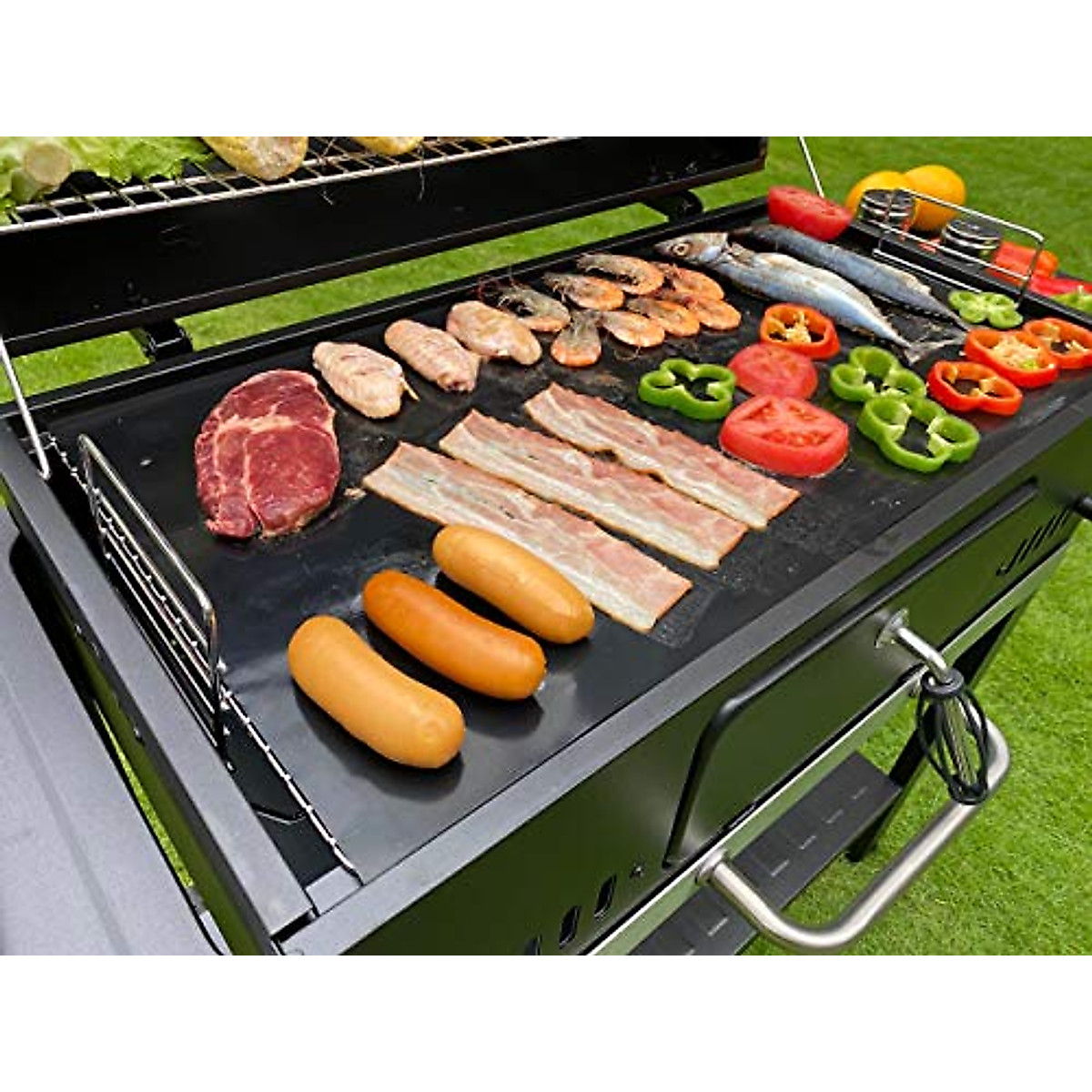 YHK 2 Pack Medium Oven Liners for Bottom of Oven - Premium Protectors for The Bottom of Electric, Gas, Convection & Fan Ovens - Reusable Grill Mat - Reusable Non-Stick Oven Mat for Bottom of Oven