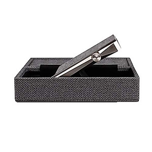 Miter Carrying case for DAP + Earphone , Handmade Italy PU Leather Hard Standing case for 2 IEM Earphones + 1 Digital Audio Player Storage Carry Cover Box (Large Size-Indigo Blue)