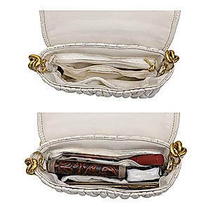 Montana West Small Shoulder Bag for Women Quilted Clutch Purses and handbags Chunky Chain Flap Satchel MWC-060BG