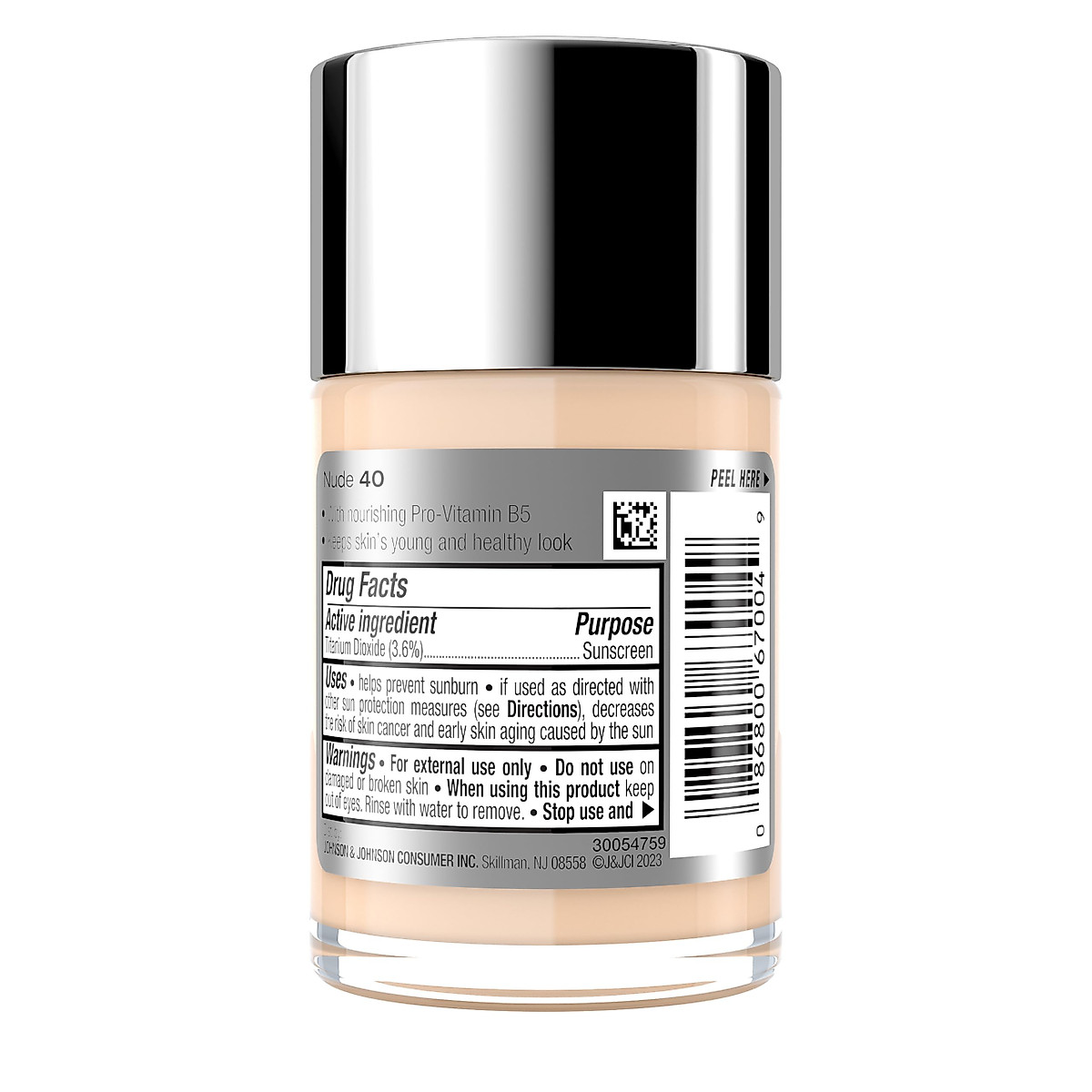 Neutrogena Healthy Skin Liquid Makeup Foundation, Broad Spectrum SPF 20 Sunscreen, Lightweight & Flawless Coverage Foundation with Antioxidant Vitamin E & Feverfew, 40 Nude, 1 fl. oz