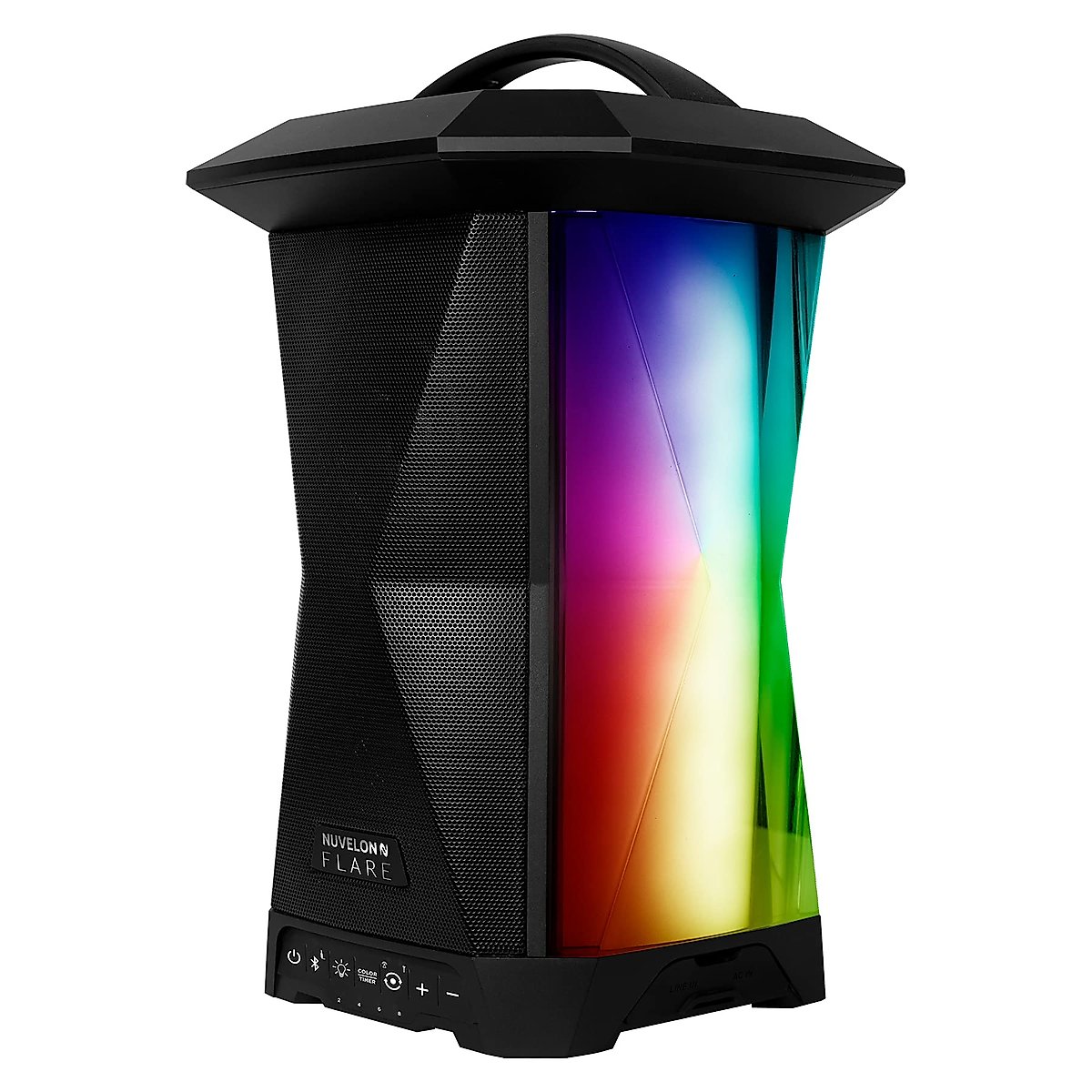 NUVELON NF15A1-BTM Portable Bluetooth Speaker with lights, Nuvelon Flare Multi Sync wireless speaker with Ambient lighting and Rhythm light pulsing LED lights, Aux input, Bluetooth v4.2