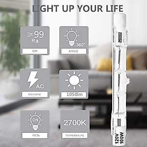 JJHXSM 6pcs R7S J78 Halogen Light Bulbs 120V 100W Tungsten Filament Double Ended Halogen Light Bulbs