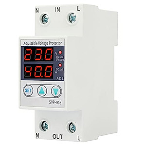 230V AC Current Protector 63A, Intelligent Single Phase Adjustable Over-Voltage Under-Voltage Current Protective Device