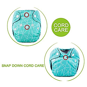 Thank u Mom Newborn Cloth Diaper All in One with Umbilical Cord Snap 6Pack (Nature Color)