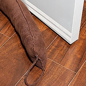CIMA 36" Weighted Under Door Draft Stopper, Bottom Door Seal Sound Wind Blocker Weather Stripping (Brown, 36 inch, 2.0 LBS)