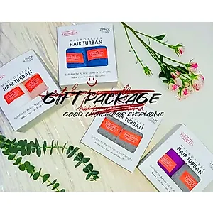 YoulerTex Microfiber Hair Towel Wrap for Women, 2 Pack 10 inch X 26 inch, Super Absorbent Quick Dry Hair Turban for Drying Curly, Long & Thick Hair (Pink)