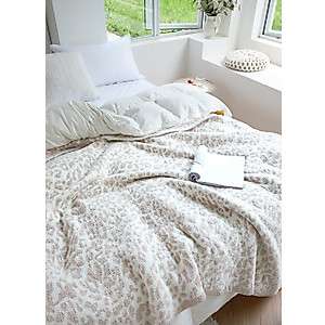 Fluffy Microfiber Knitted Blanket Super Soft Cozy Lightweight Blanket 30"X40" (Beige)¡­