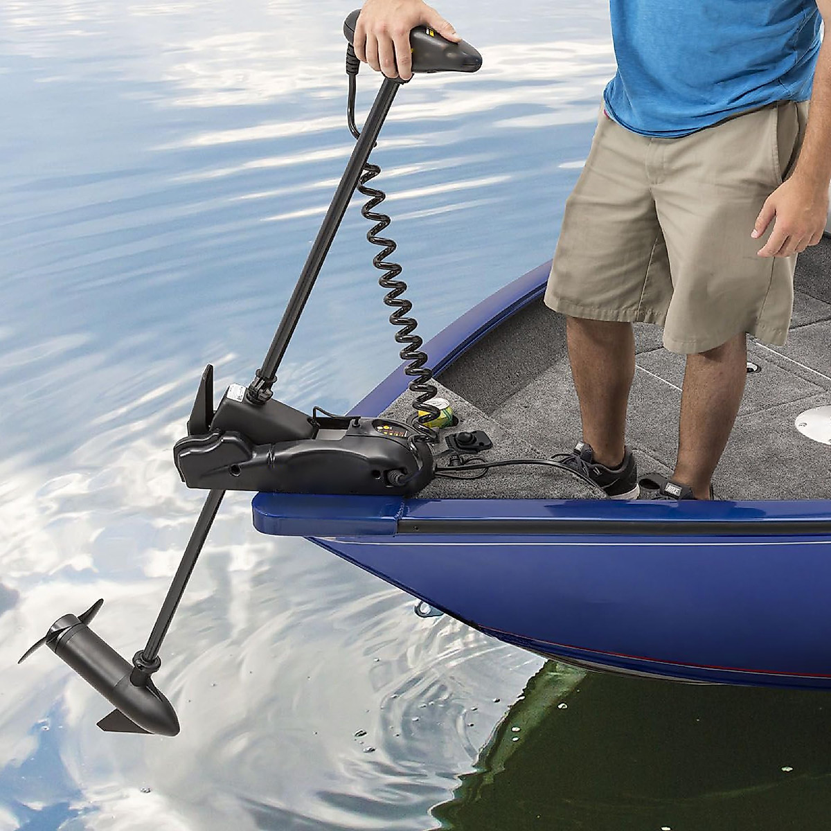 Five Oceans Trolling Motor Foot Switch with On Lever Continuous Control - Trolling Motor Foot Control Rated Up to 20 Amps DC, 12-24-Volts, Black Polycarbonate, Waterproof IP65 - FO4601